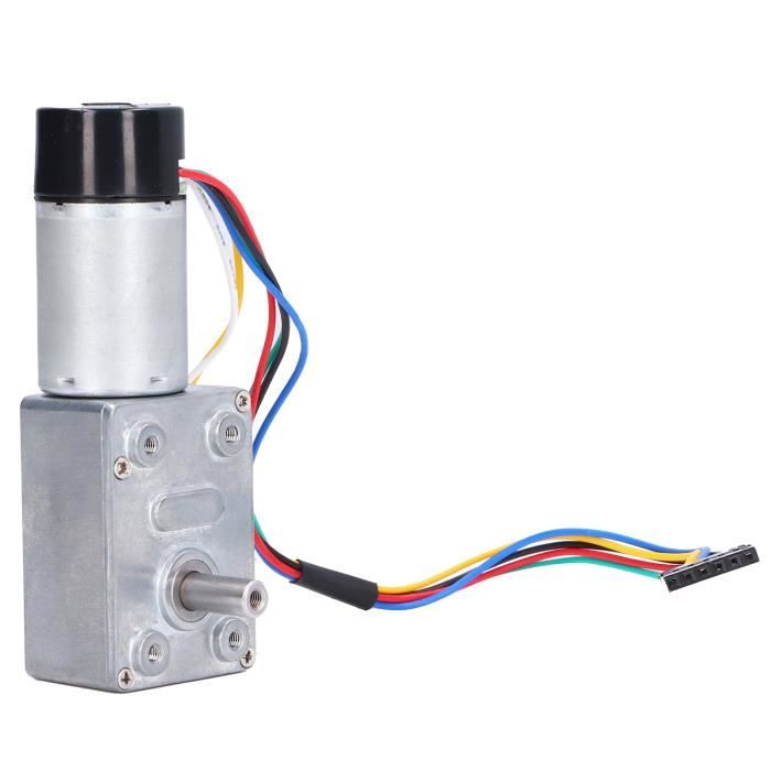 Cikonielf Moteur à engrenage à vis fin Moteur de Réduction d'encodeur ...