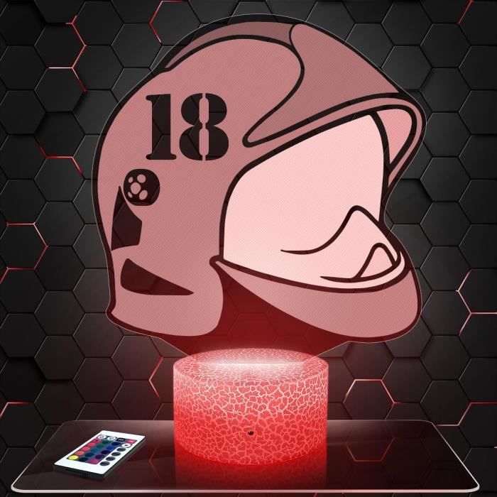 Lampe D'Ambiance Led Moderne Casque Pompier Soldat Du Feu, Idée Cadeau ...