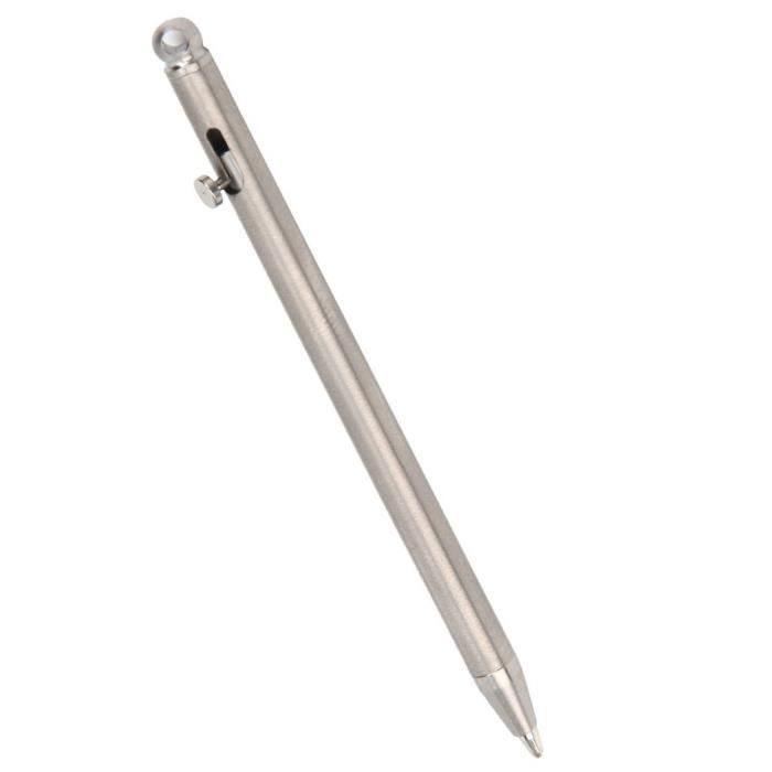 Fdit Stylo de signe Mini Stylo Porte‑clés Portable EDC en Titane Pur ...