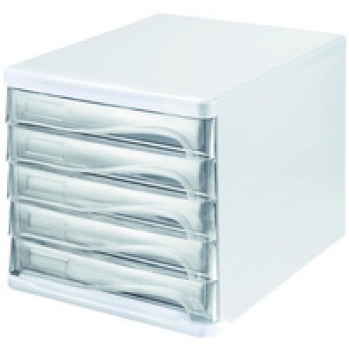 Helit Module de classement "the wave, 5 tiroirs blanc/ 0,000000 Noir ...
