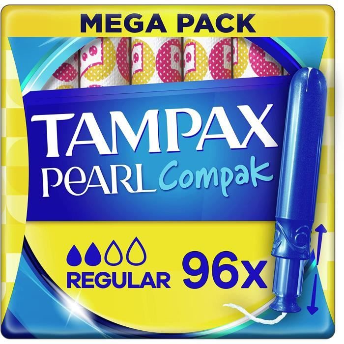 Tampon Compak Pearl Tampons Applicateur Régulier 96 Pochettes ...