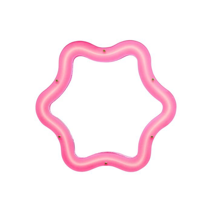 SPECCHIO SUPERCURVE MIRROR TINY FLOWER 85X77X4 CM 17164 SELETTI PINK ...