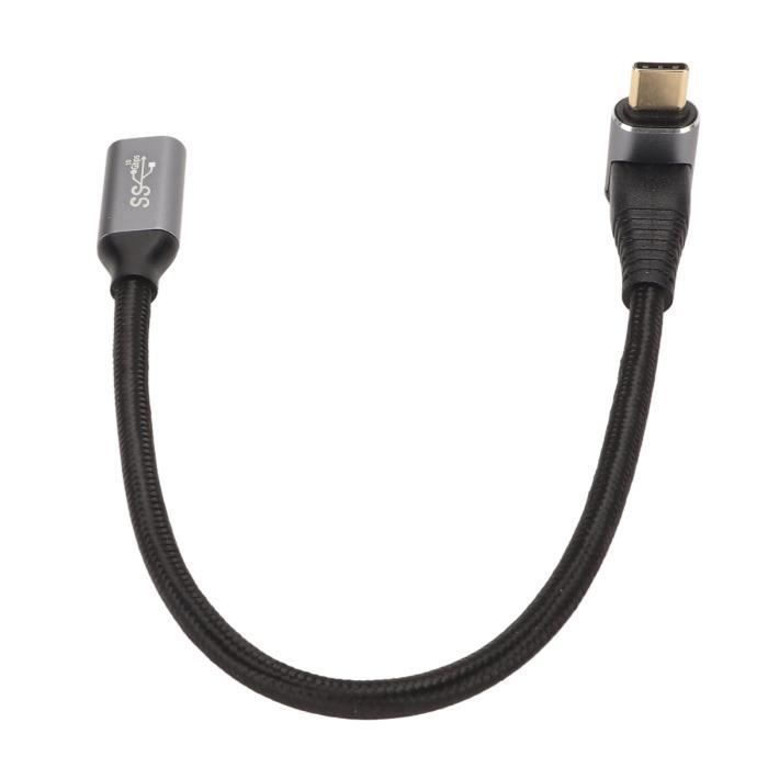 Câble Usb C Mâle Vers Usb Femelle Câble Usb C 31 Mâle Vers Femelle Pd100w Charge Rapide 10 Gbit