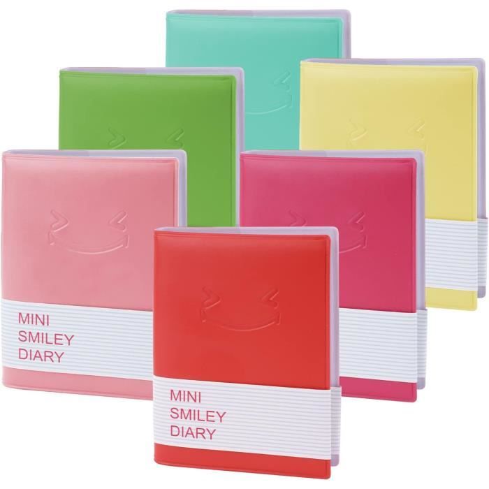DIBALIYI 6 Pièces Mini Carnet de Notes, Carnet avec Couverture en Cuir ...