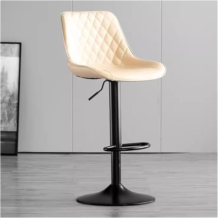 Tabourets De Bar En Cuir, Tabourets De Bar Pivotants Avec Dossier ...