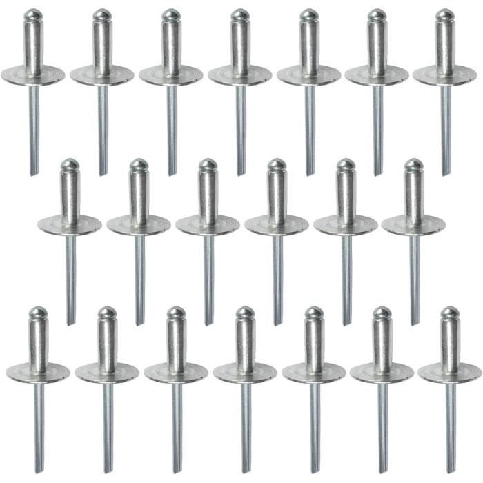 C48270 - Lot De 20 Rivets Aveugles Ø4.8X12Mm À Tête Large 16Mm - Din ...