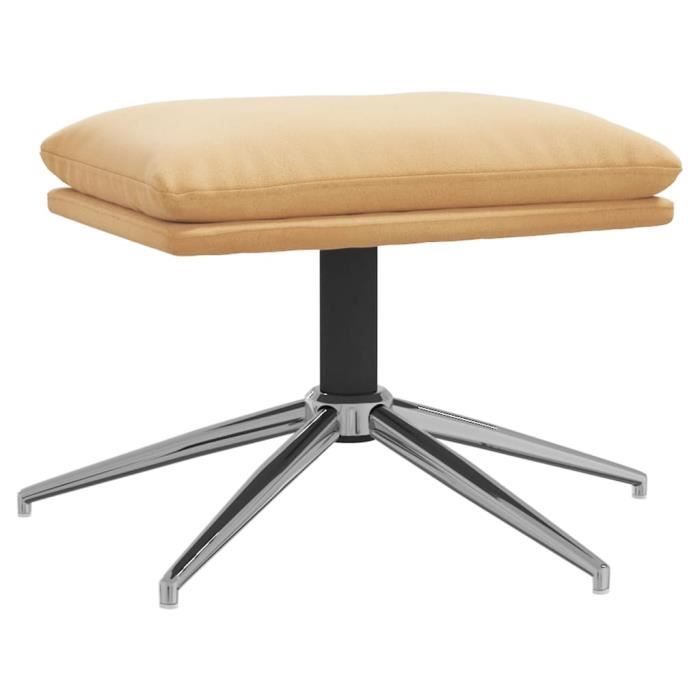 Repose-pied en tissu microfibre crème 60x60x39 cm - YOSOO - Cdiscount ...