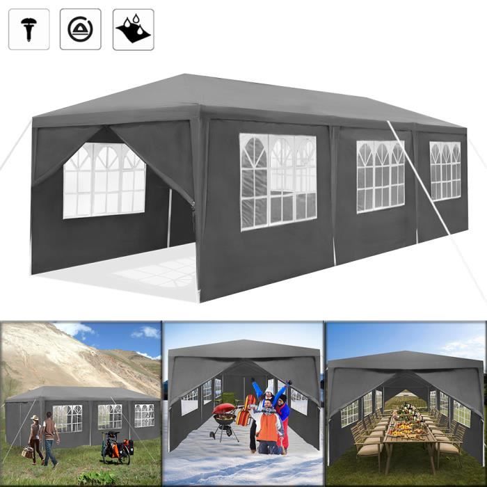 LILIIN Tonnelles Pavillon Tonnelle pliable avec 4 parois latérales ...