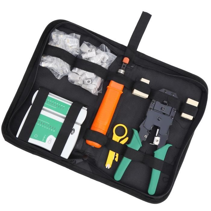 TMISHION Ensemble d'outils de câblage réseau Kit d'outils de câblage ...