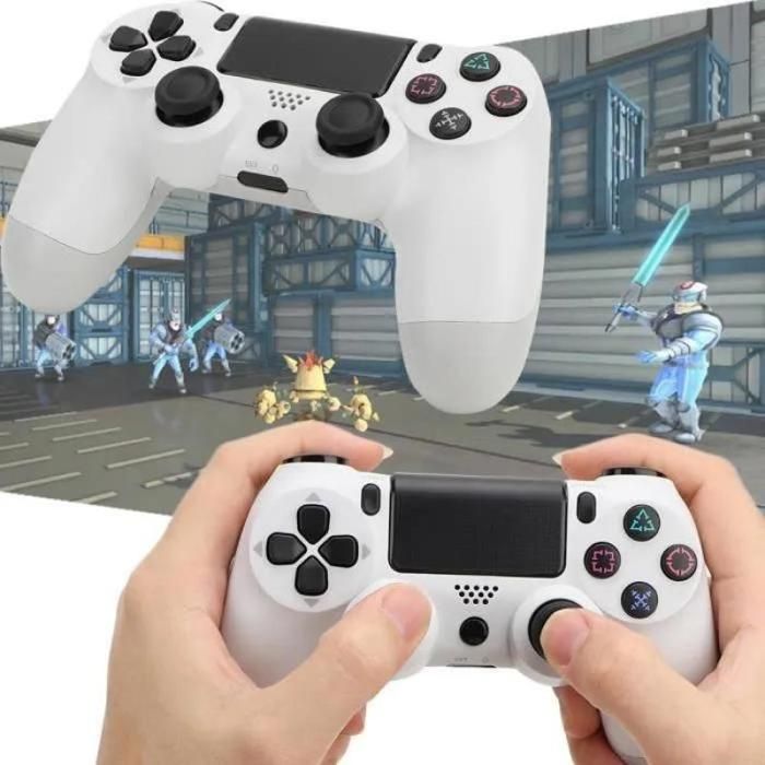 Manette de jeu sans fil PS4 - Bluetooth - Vibration double à six axes ...