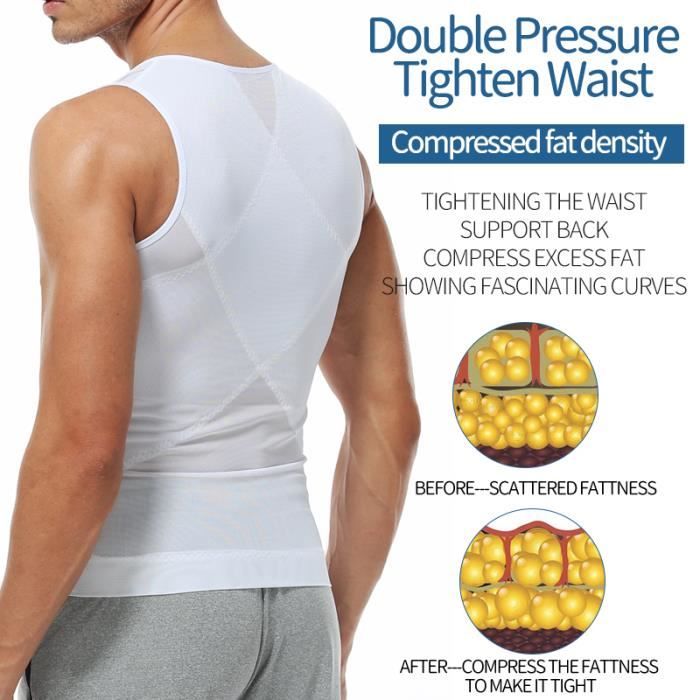 Chemise de Compression pour homme, vêtement amincissant pour le ventre ...