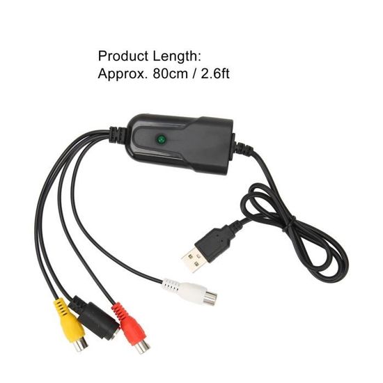 Convertisseur VHS vers Numérique - HURRISE - USB 2.0 - Connecteur AV et ...
