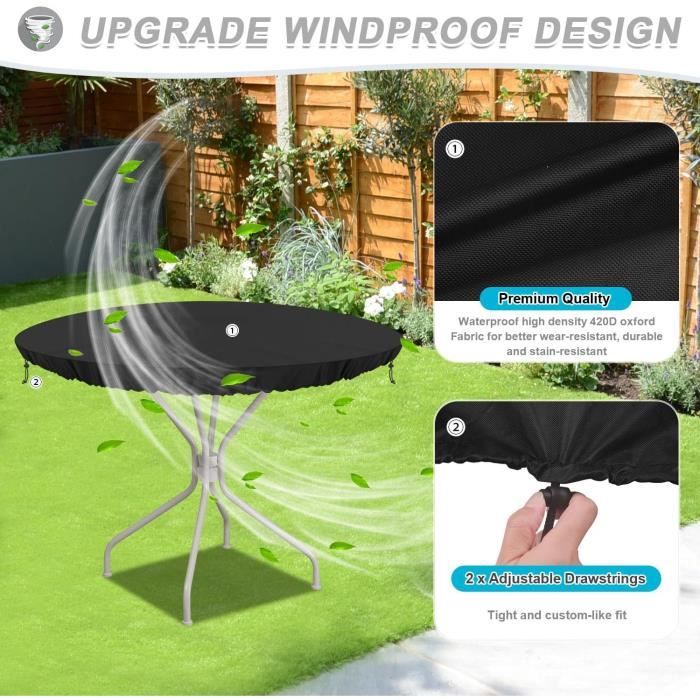 Housse Table Jardin Ronde Housse Table Ronde de Jardin Bache de ...