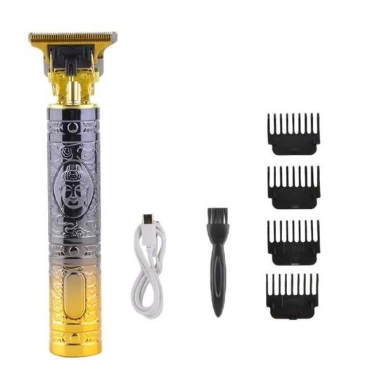 D4 Tondeuse à cheveux électrique sans fil T9 Pro pour hommes, Rechargeable par USB, rasoir pour ...