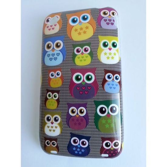 Coque Iphone 3 Chouette Bleu Vert Blanc Hiboux - Coque rigide ...