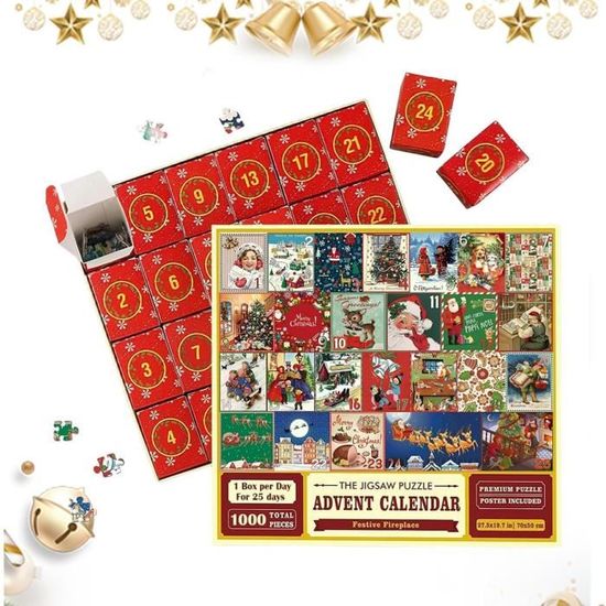 Puzzle de Noël - l'Avent Noël - 1000 pièces - compte à rebours surprise ...
