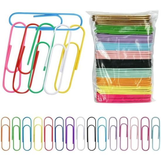 60 Grands Trombones Colorés 78mm Avec revetement en vinyle brillant ...