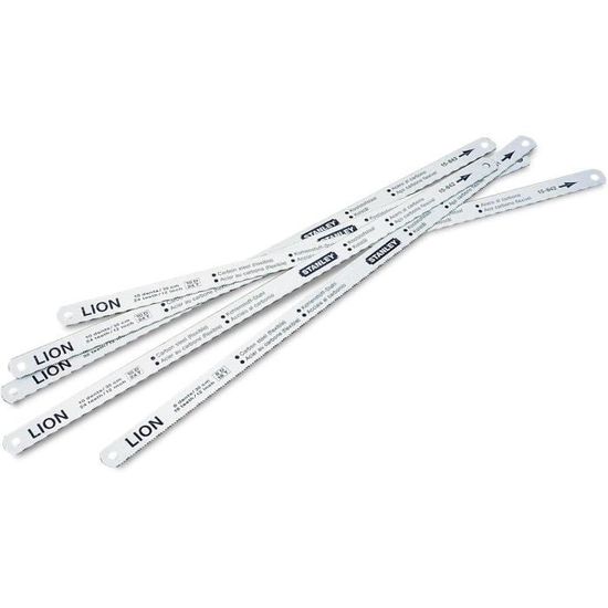 0-15-801 Lame De Scie À Métaux Carte 5 Lames Flexible Lion 8-10-12 ...