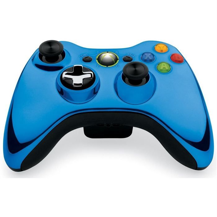 MANETTE SANS FIL CHROME BLUE / XBOX 360 - Cdiscount Informatique