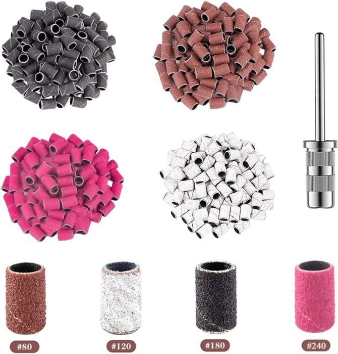 Lot de 201 fraises à ongles, embouts de ponceuse à ongles, embouts de ...