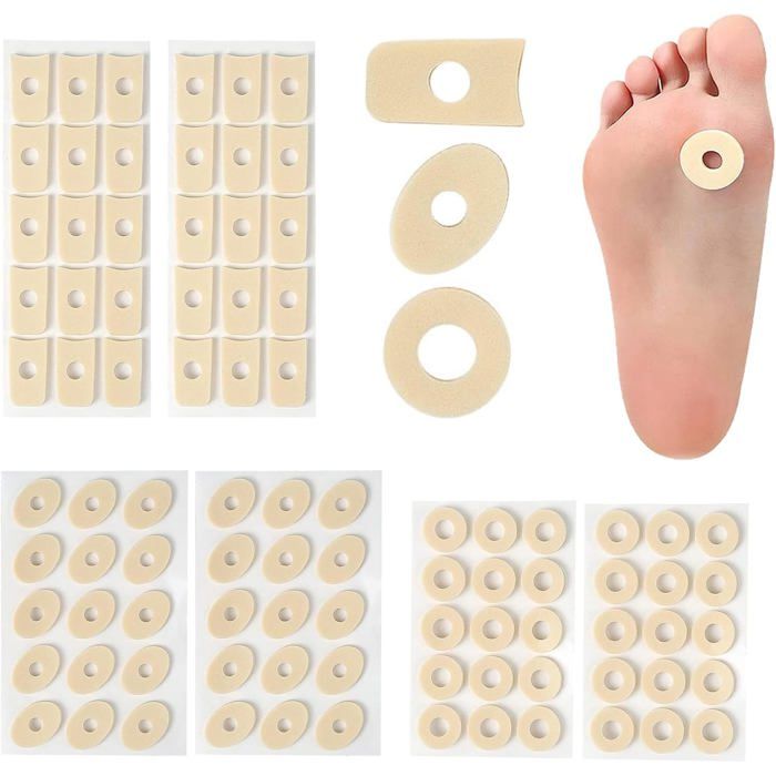 Corn Plasters - 60 Pieces Foam Callus Pads, Corn Rings, Bubble Plasters ...