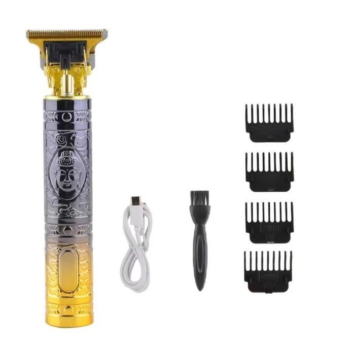 D4 Tondeuse à cheveux électrique sans fil T9 Pro pour hommes, Rechargeable par USB, rasoir pour ...