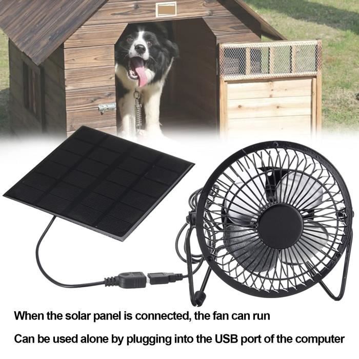 Solar Panel Fan, Solar Panel Powered Fan 5W 6V Polycrystalline silicon ...