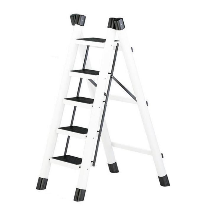 U-Do Escabeau 5 Marches Tabouret Pliant Escalier Portable Léger en ...