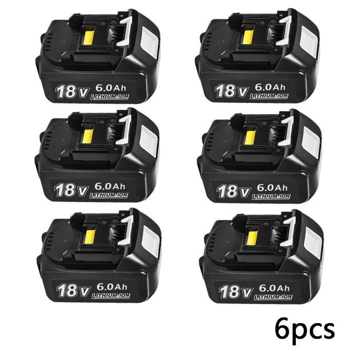 6 batteries 6,0 Ah. - Makita-Batterie Lithium-ion de Remplacement, 18V ...