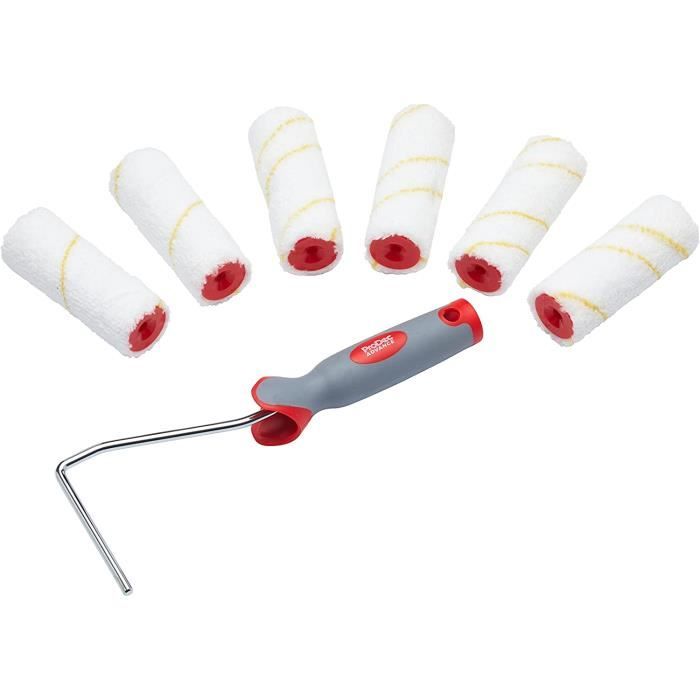 ProDec Advance Lot de 7 mini rouleaux de peinture en microfibre à poils ...