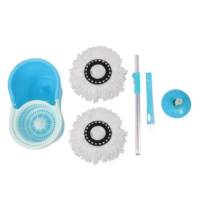 Serpillère,Serpillière rotative pour sol, avec tête en microfibre, seau ...