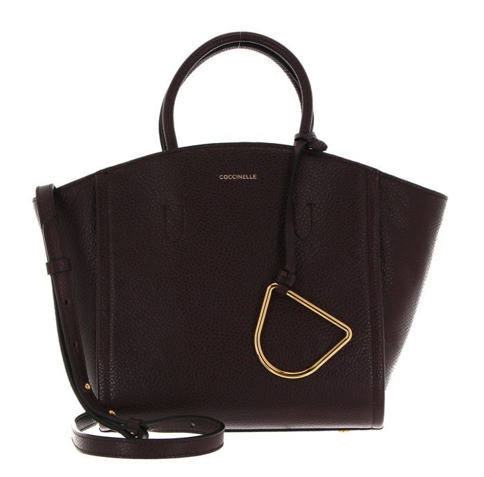 COCCINELLE Sac à main brun foncé en cuir pour femme - Narcisse Handbag ...