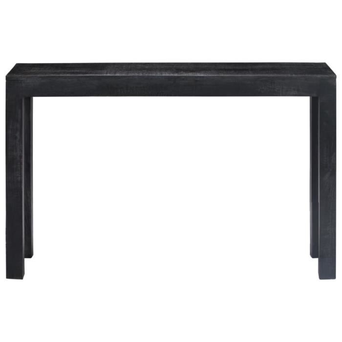 TABLE GIGOGNE - Table console Noir 118 x 30 x 76 cm Bois de manguier massif - YW Tech ...