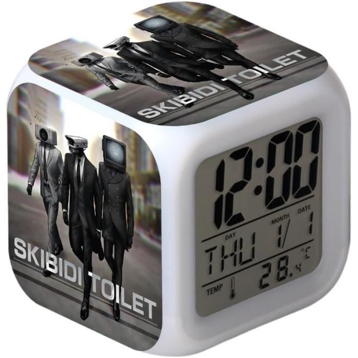 Réveil À Led, Skibidi Toilet Led Alarm Clock Cadeau Créatif Réveil ...