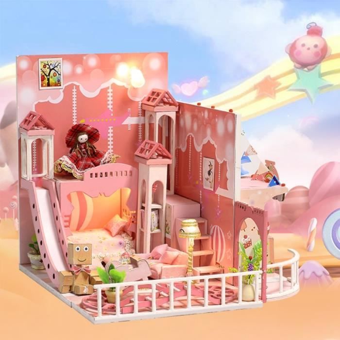 Mini maison Miniature Kit de maison de bricolage Modèle d'assemblage à ...