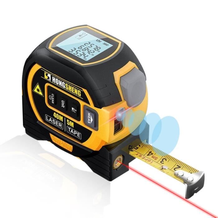 Télémètre Laser 40m Mètre Ruban 5m et Niveau Laser Ligne Laser ...
