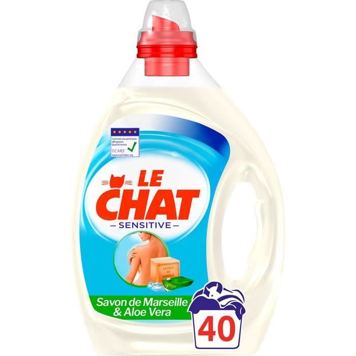 LE CHAT : Sensitive - Lessive liquide concentré Savon de Marseille lait ...