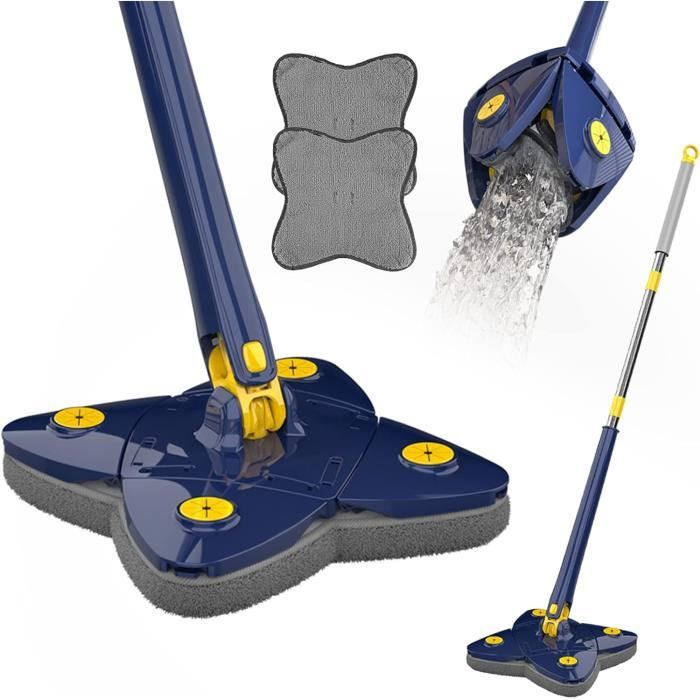 Balai De Nettoyage Réglable Rotatif à 360 °, Balai Serpillère à Quatre ...