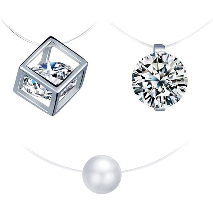 Collier en argent 925 pour femme fille, ras de cou, Collier de la ...