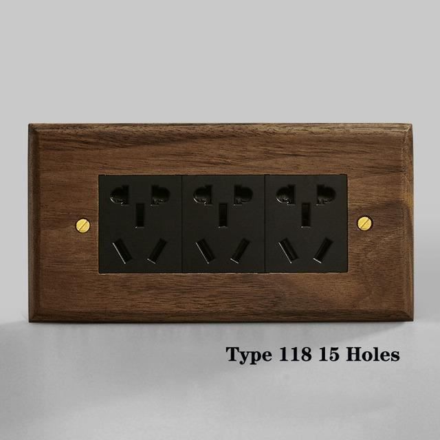 INTERRUPTEUR,118 Type 15-Hole--Interrupteur mural à bascule en bois ...