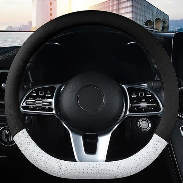 COUVRE-VOLANT,Black and White--Housse de protection pour volant de ...