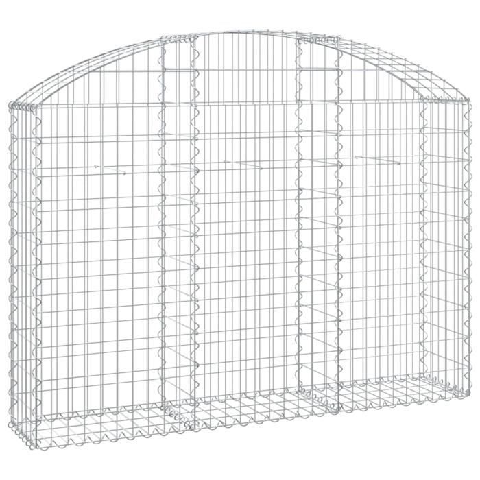 Panier de gabions arqué AKOZON - Fer galvanisé - 150x30x100/120 cm ...