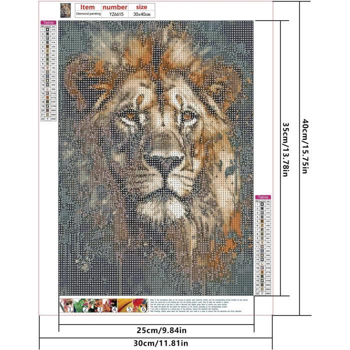 Lot De 4 Diamond Painting Animaux Colorés 30X40Cm Diamond Painting ...