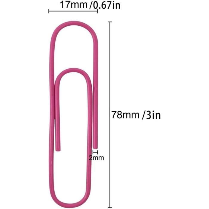 60 Grands Trombones Colorés 78mm Avec revetement en vinyle brillant ...