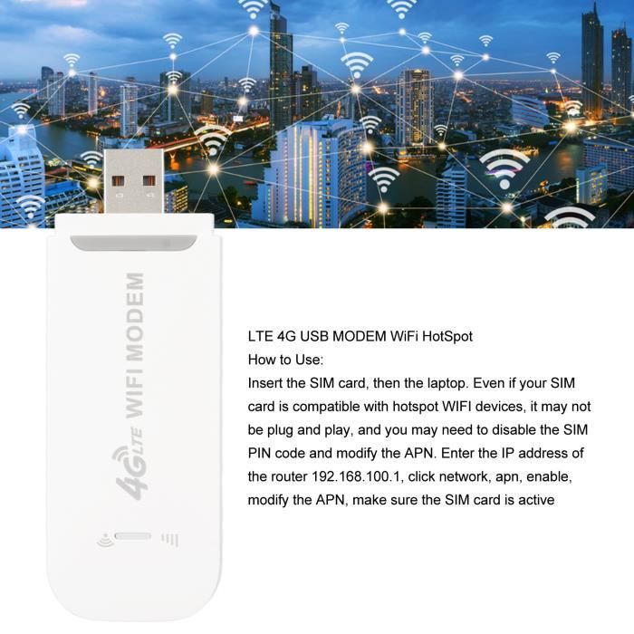 Modem USB LTE 4G WiFi HotSpot - SHIPENOPHY - Portable et pratique ...