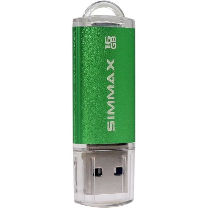 Simmax Clé Usb 16 Go Lot De 5 Mémoire Stick Usb 2.0 Flash Drive ...