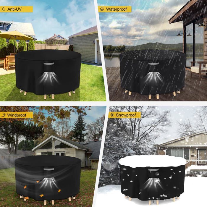 Dokon Housse Salon de Jardin Exterieur Imperméable, Tissu Oxford 420D ...