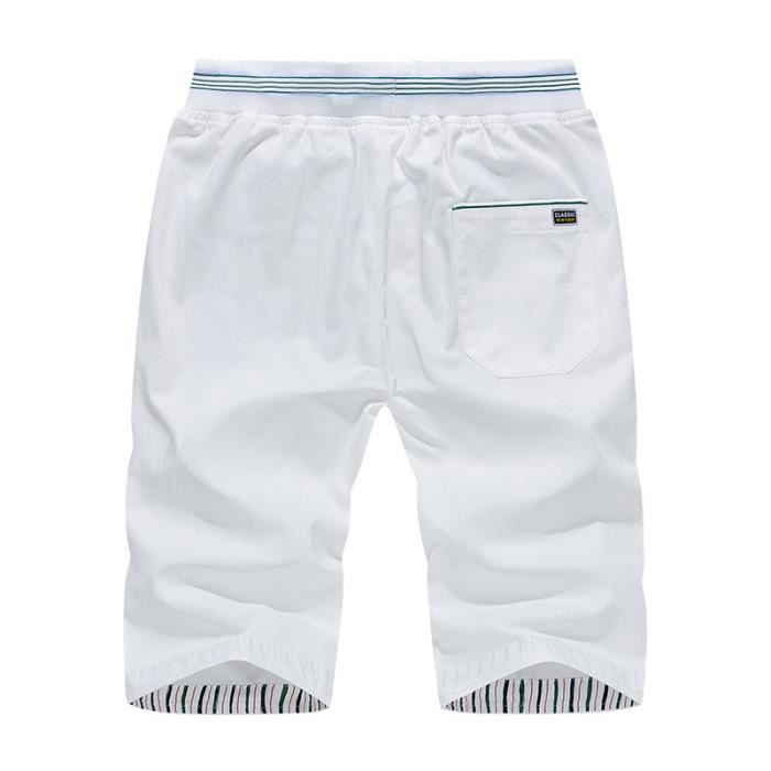 Short Homme - Couleur unie - Marque - Sport - Été - Chino - Cordon de ...