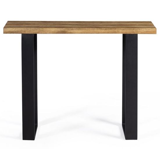 IDMARKET Console BLANCA plateau ajouré effet lattes - Cdiscount Maison