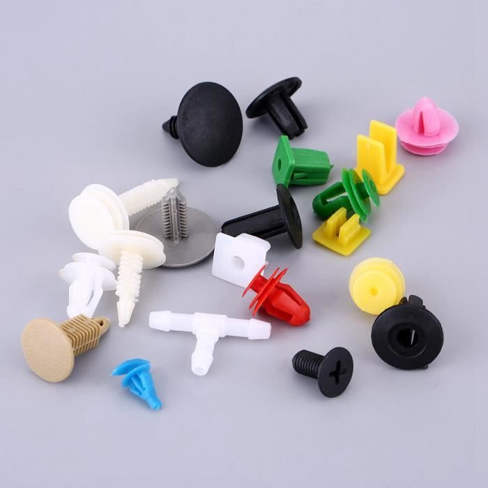 Qiilu 500pcs Clips Agrafe Rivets en Plastique Fixation de Protection ... Qiilu 500pcs Clips Agrafe Rivets en Plastique Fixation de Protection ...